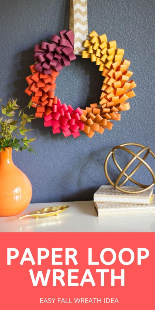 DIY Ombre Paper Loop Wreath - Design Improvised