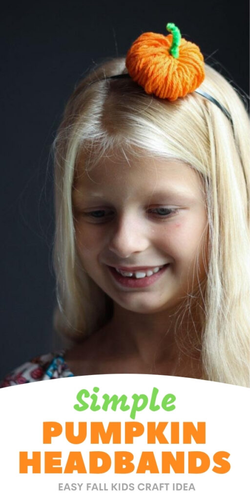 Simple Yarn Pumpkin Headbands - Design Improvised