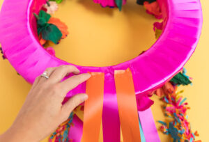 How to Make a Gorgeous Fiesta Flower Wreath - Design Improvised
