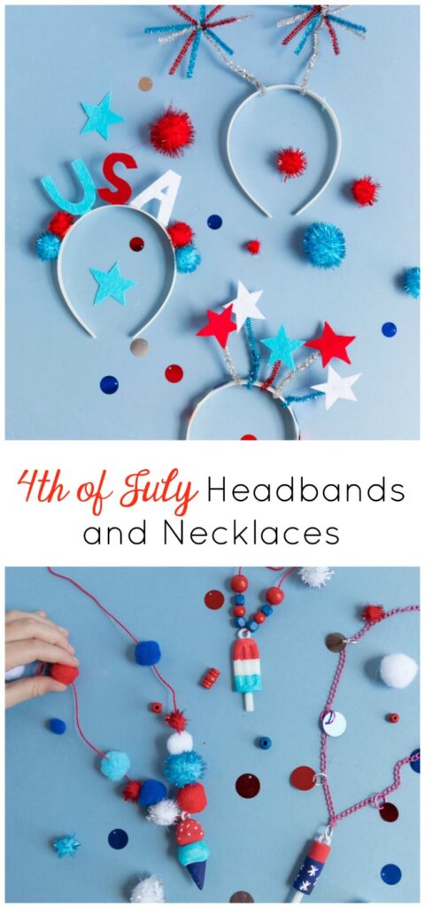 Patriotic Headbands and Necklaces for the 4th of July! - Design Improvised