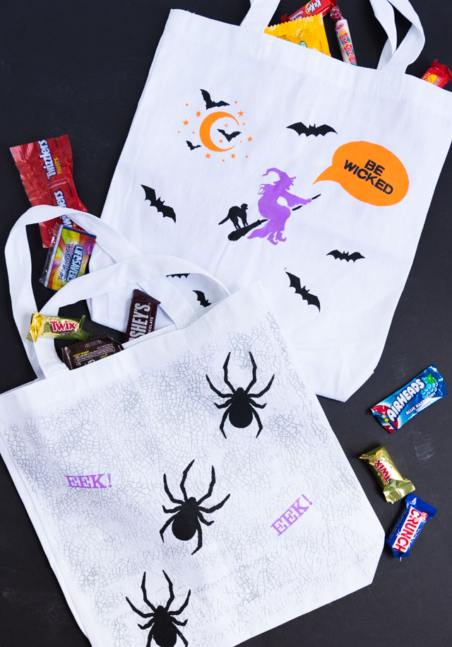 DIY Stenciled Trick or Treat Bags - Design Improvised DIY Stenciled Trick or Treat Bags - Design Improvised