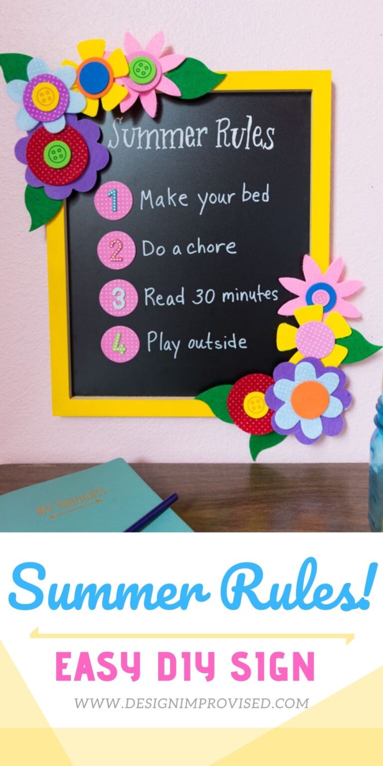 Make a Summer Rules Sign for Kids - Design Improvised