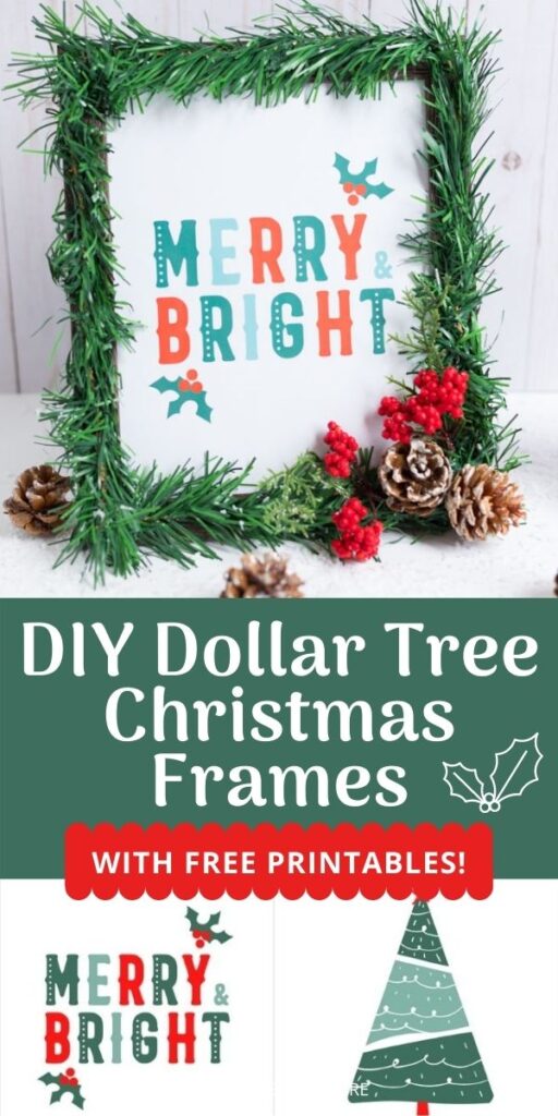 DIY Christmas Picture Frames with Free Printables - Design Improvised