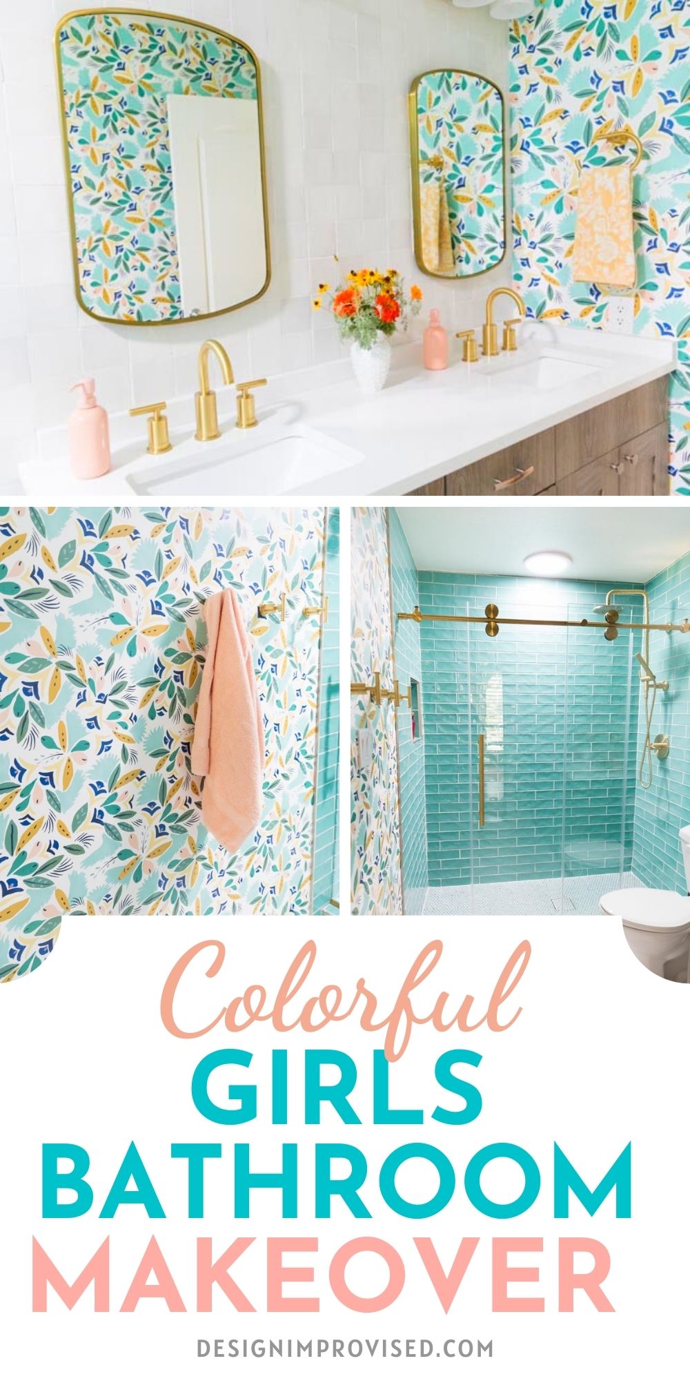 5 Colorful Girls Bathroom Ideas - Design Improvised