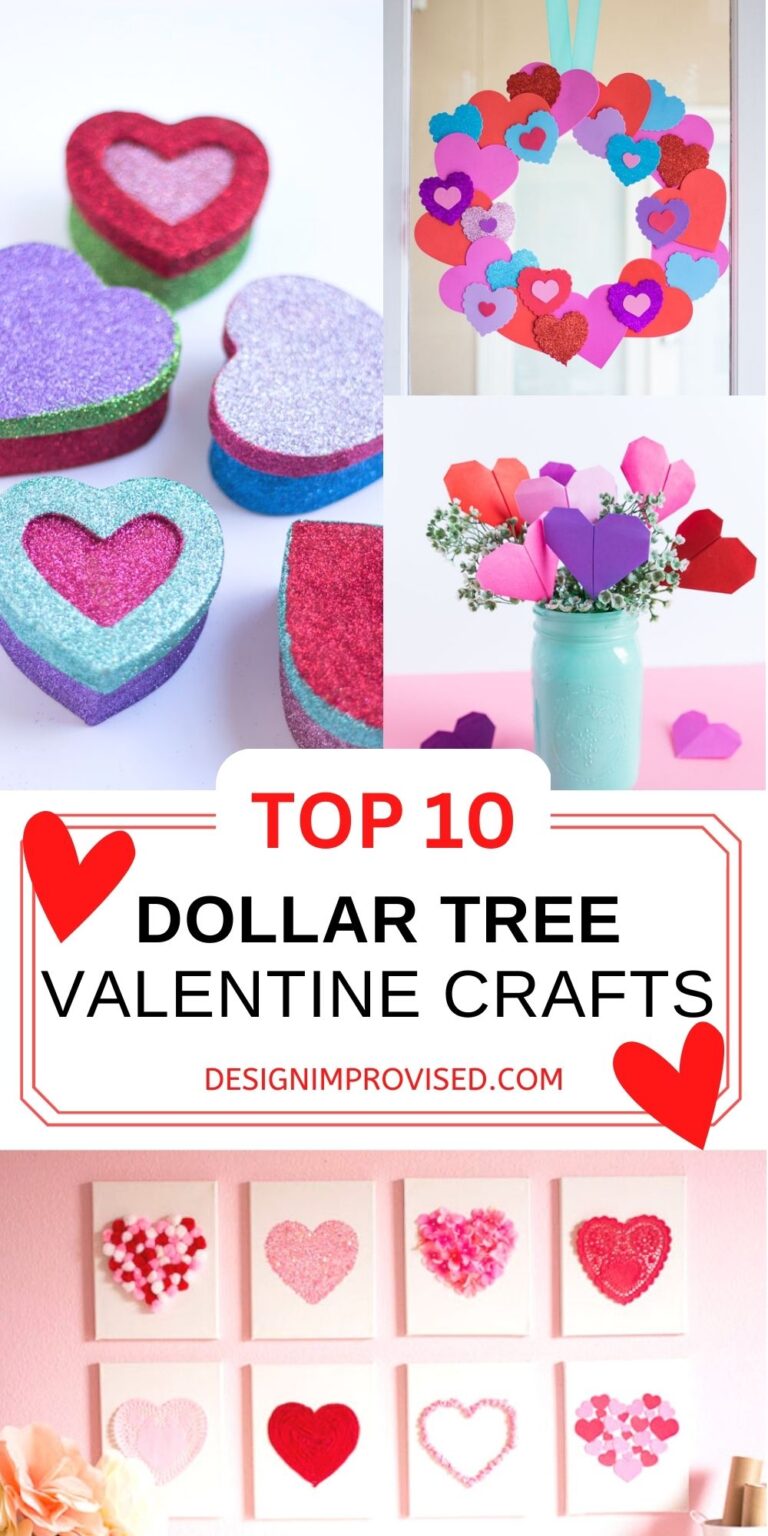 Top 10 CUTE Dollar Tree Valentine Crafts - Design Improvised